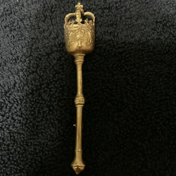 Jewelry | Vintage Signed Alva Museum Replica Royal Crown Staff Scepter ...